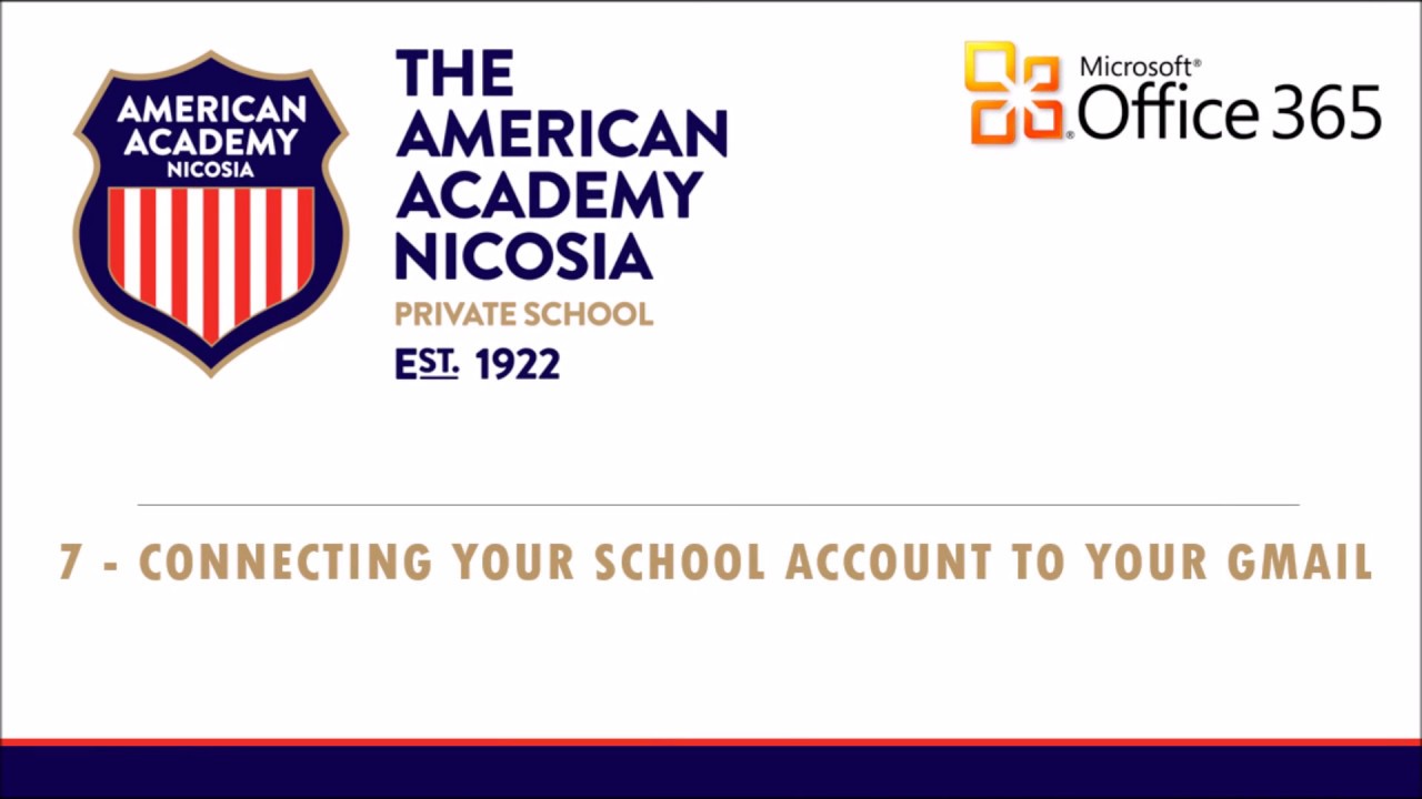 7 Connecting your school account to your GMail - YouTube