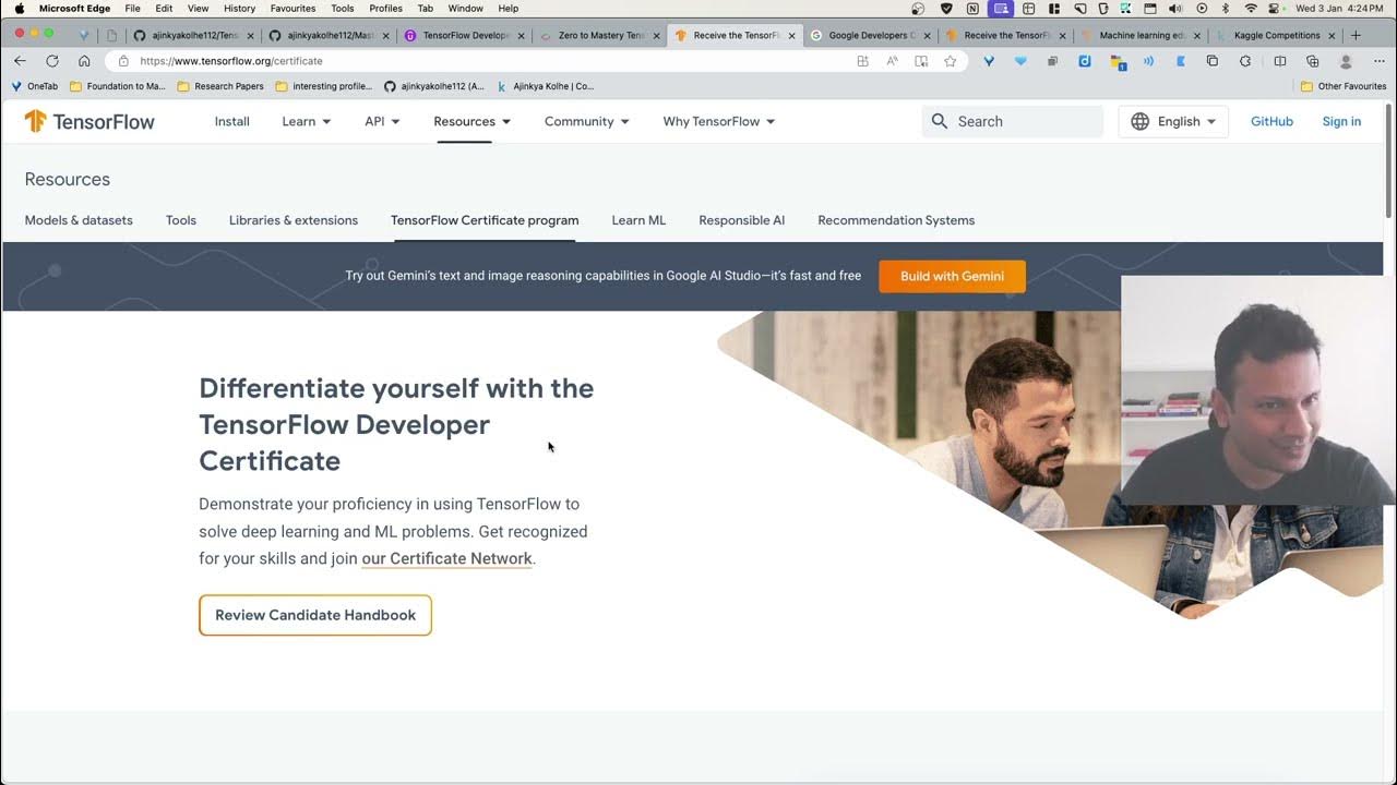 1. Tensorflow Developer Certificate in 7 Weeks - YouTube