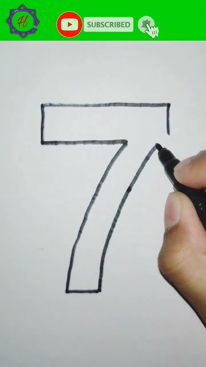 #shorts/Easy 3d Number "7"Drawing - YouTube
