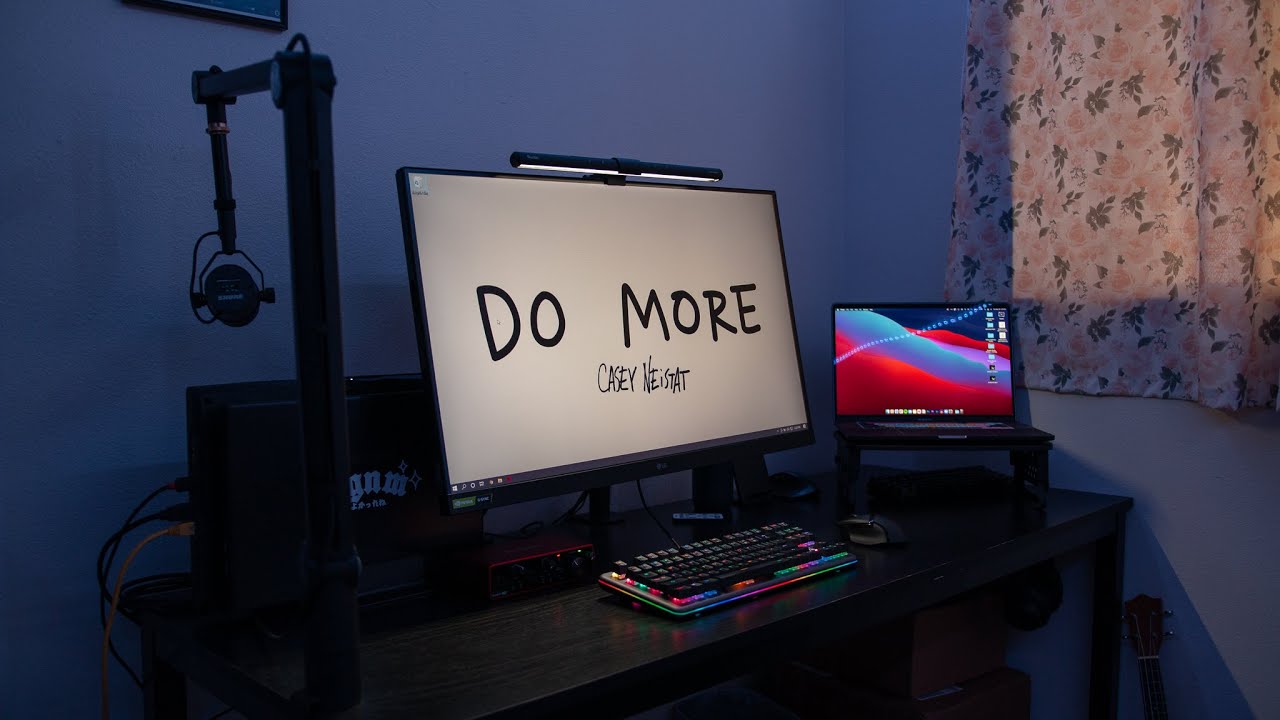 2021 Windows & Mac Productivity & Gaming Vertical Laptop Desk Setup ...