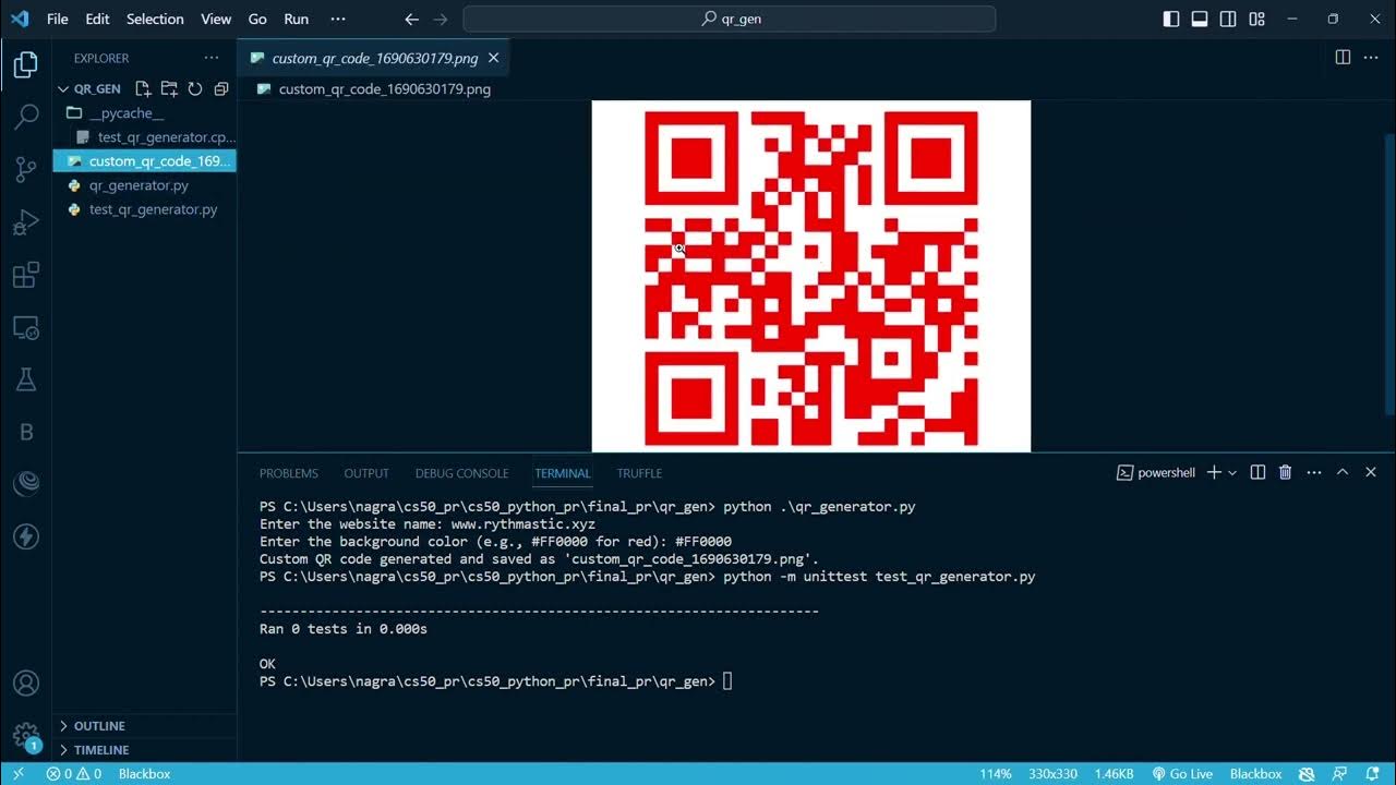 CS50P Final Project Qr_generator - YouTube