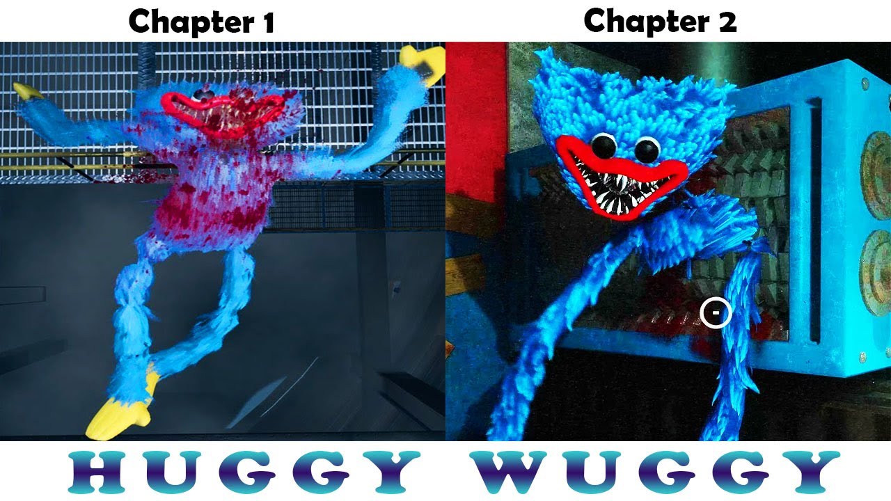 GRAPHICS COMPARISON Death Huggy Wuggy Chapter 1 vs Huggy Wuggy Chapter ...