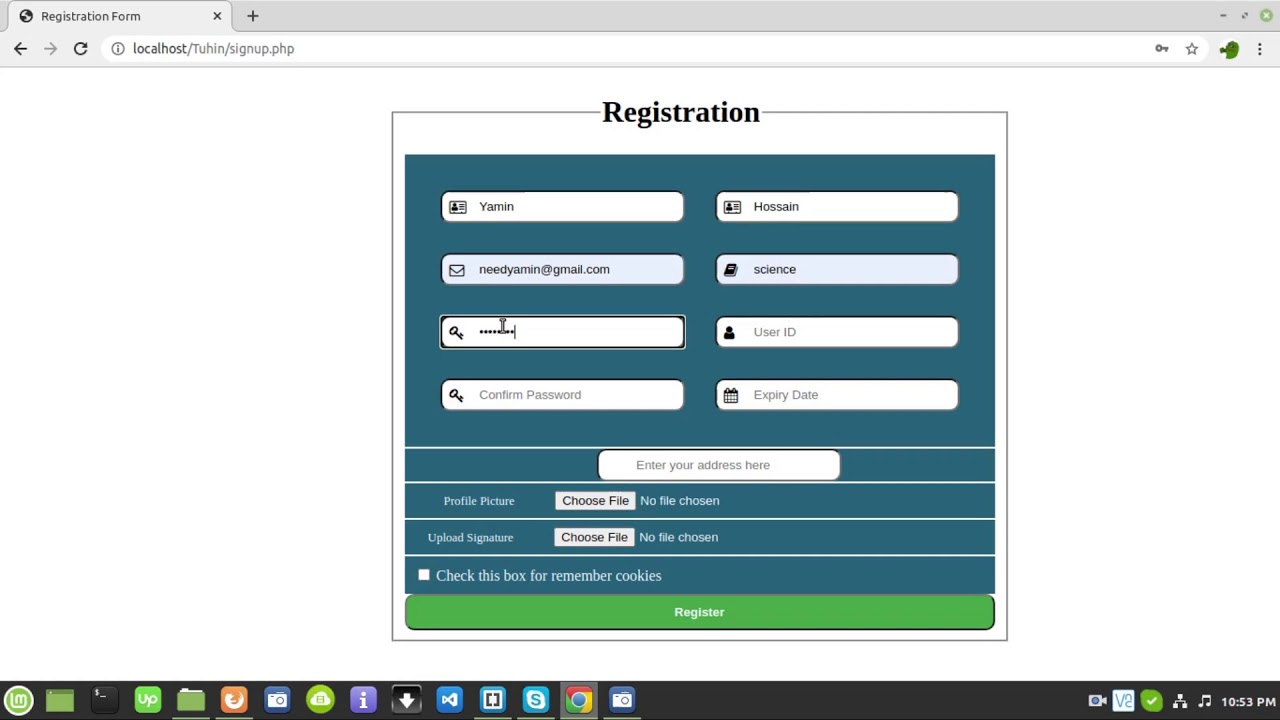 Library Card System (PHP + MYSQL) {HTML+CSS} - YouTube