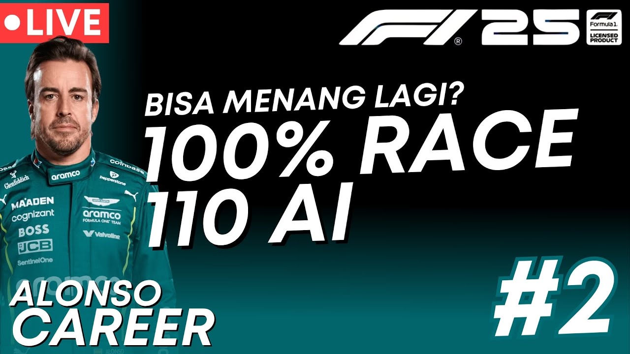 [ALONSO CAREER F1] Alonso Menang di China? | F1 25 Sim Racing Indonesia ...