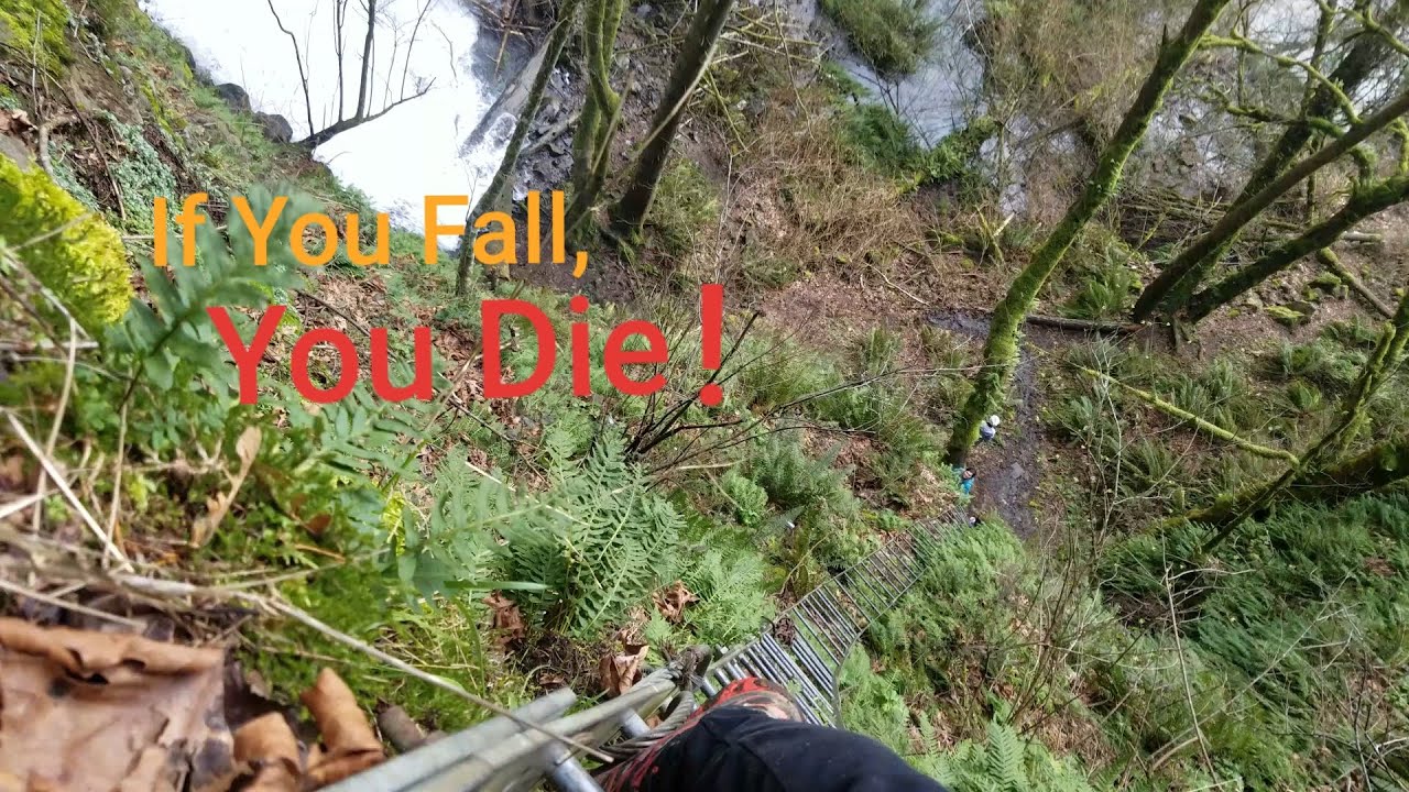 If You Fall, You Die!!! Dangerous latter climb! - YouTube
