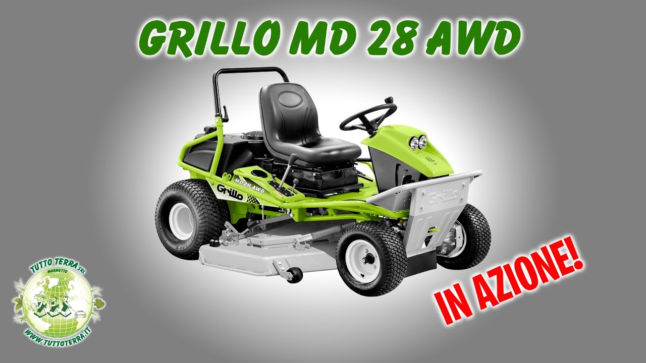 Trattorino rasaerba Grillo MD 28 AWD "In azione!" - YouTube
