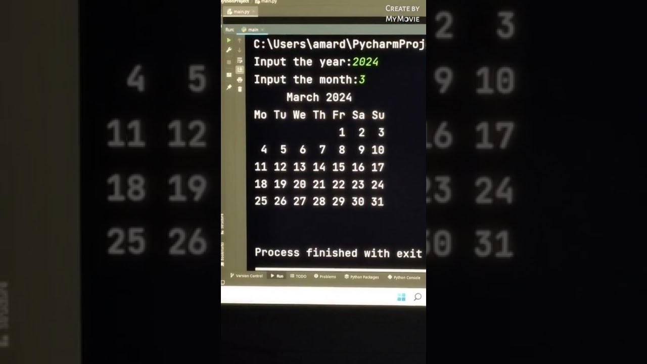 Print Calendar Of Given Month In Python YouTube Print Calendar Of Given Month In Python YouTube
