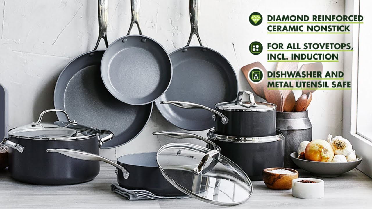 Healthy Ceramic Nonstick Cookware Set | Best Nonstick 22 Piece Cookware ...