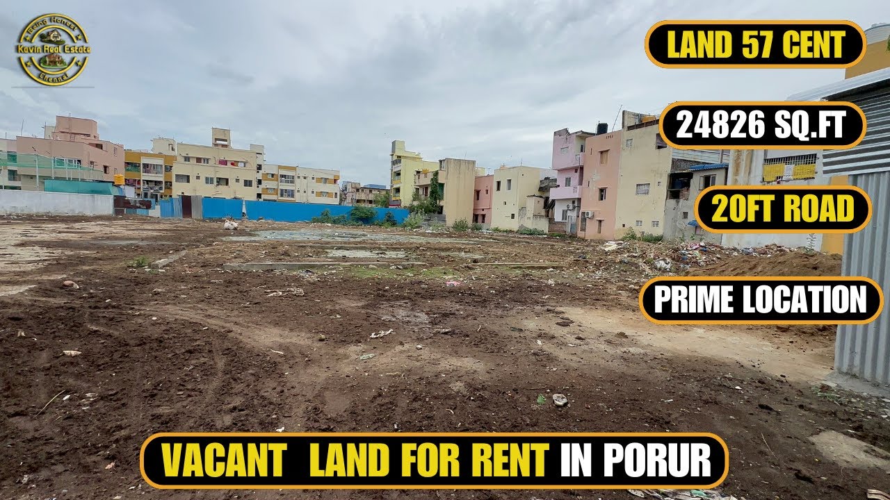 ID 1729 - Vacant Land For Rent In Porur || 57 Cent || 20Ft Road - YouTube