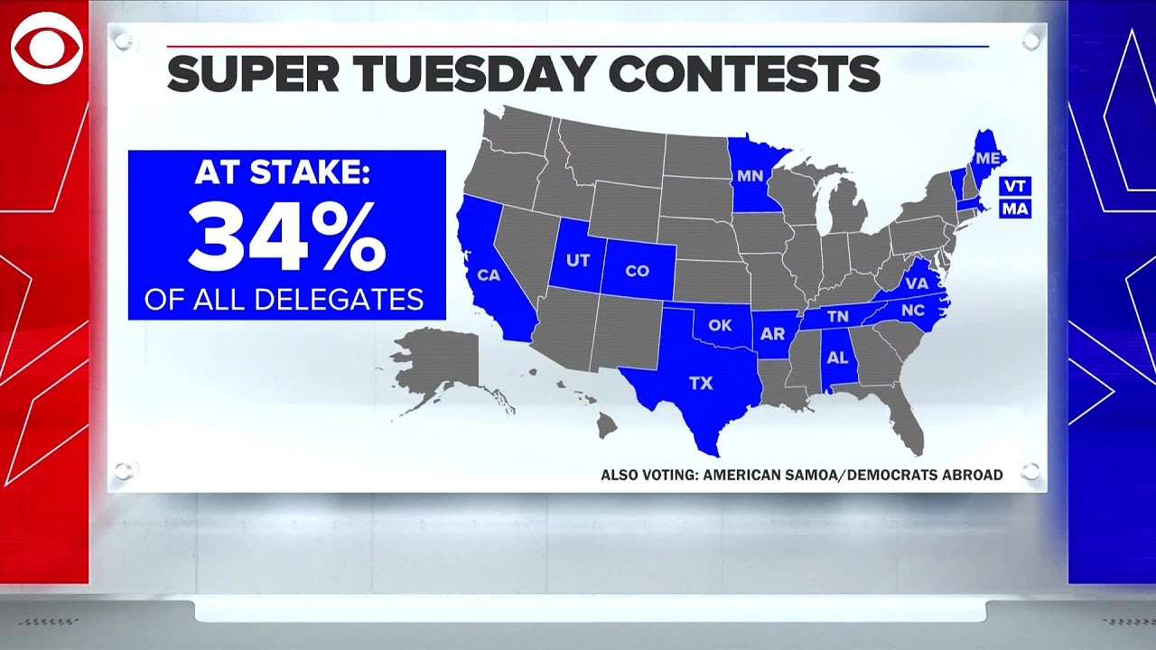 WEB EXTRA: Delegates At Stake Super Tuesday For Democrats - YouTube