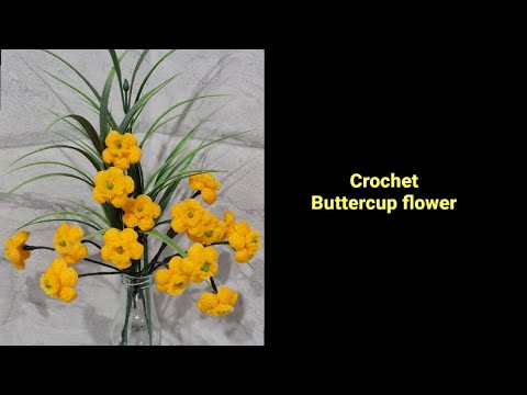 How to crochet Buttercup Flower - YouTube