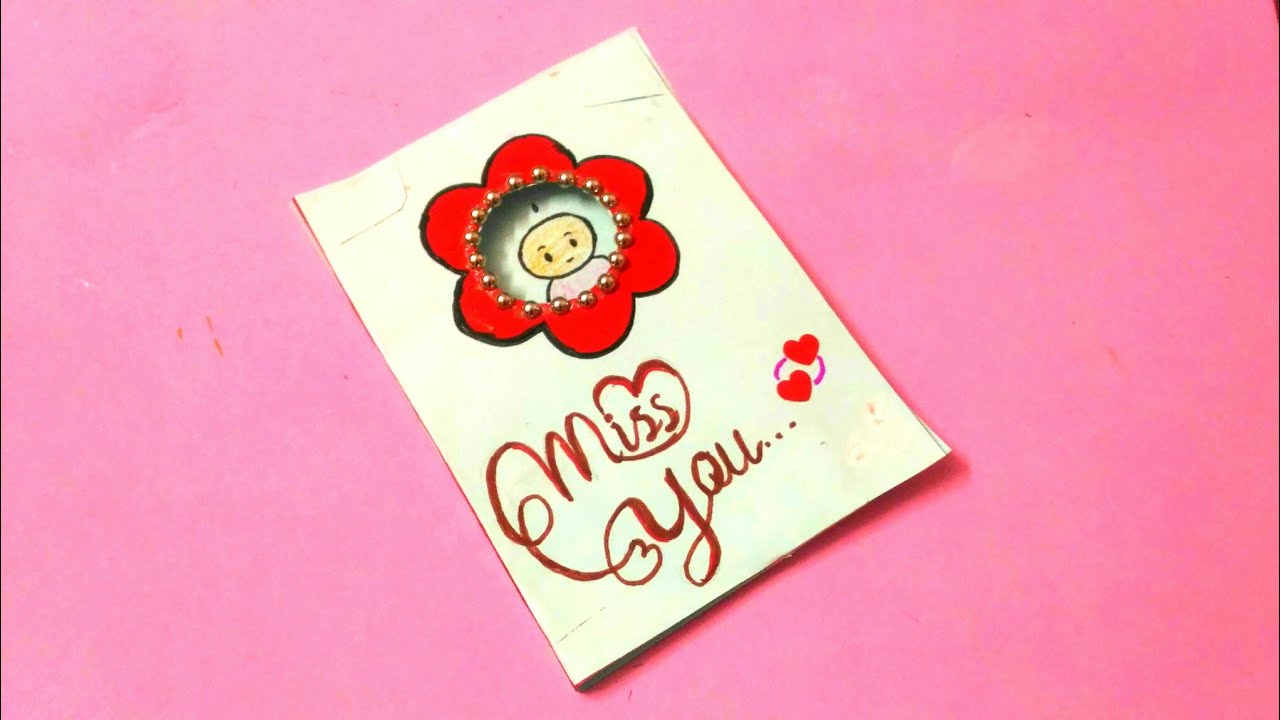 Miss you Greeting card || Handmade Greeting Card || DIY Miss You card ...