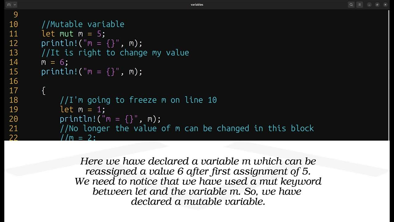 Variables in Rust - YouTube