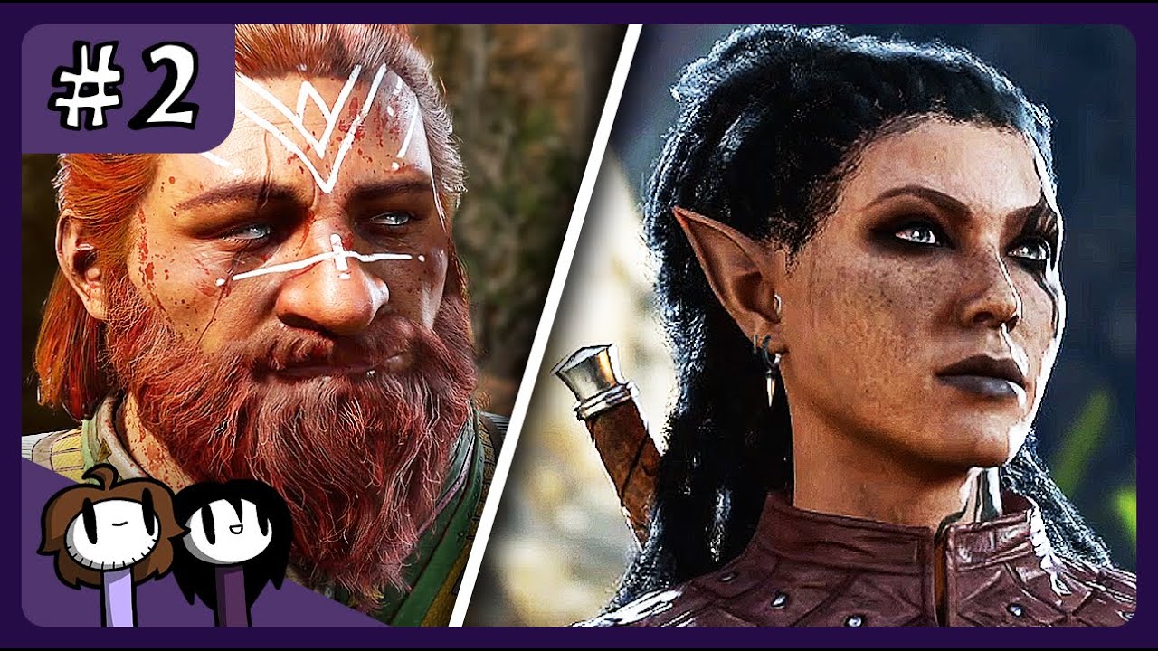 A rogue half elf and her fighter monk friend... | Baldur's Gate Part 2 ...