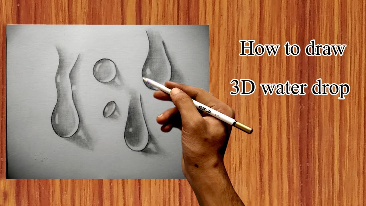 How to draw 3D water drop | 💧💧 step by step | - YouTube