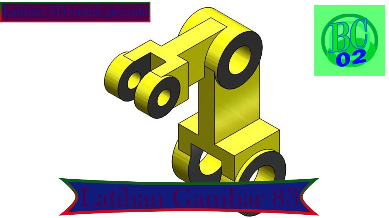 3D Tutorial Dasar Solidworks : Latihan Gambar 83 - YouTube
