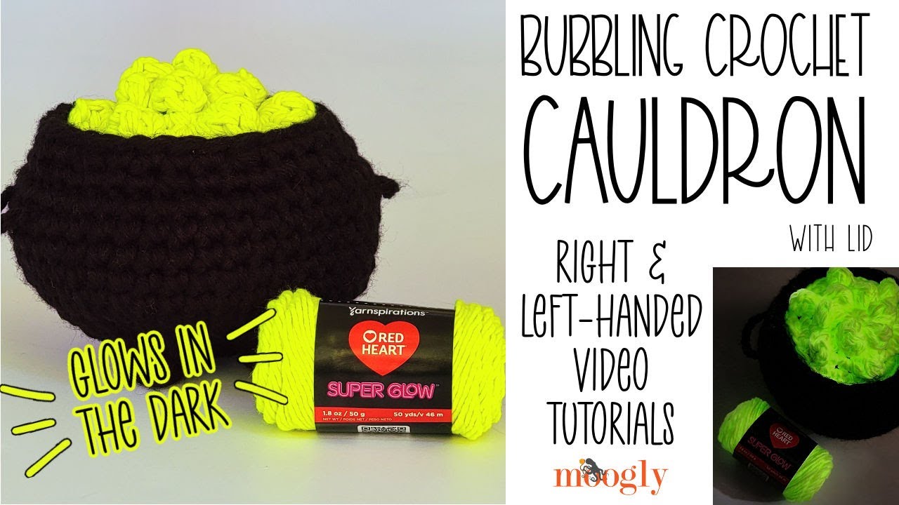 How to Crochet: Bubbling Crochet Cauldron with Lid (Right Handed) - YouTube