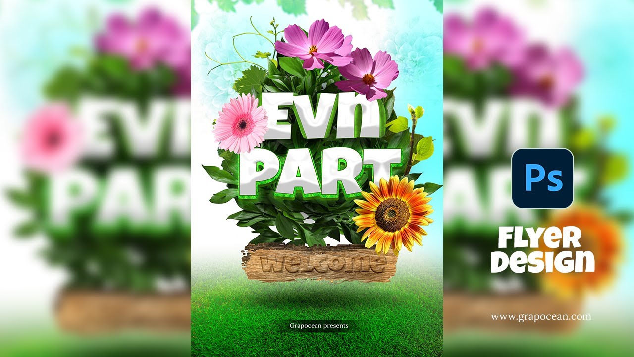How to Create a custom club flyer Design | Adobe Photoshop Tutorial ...