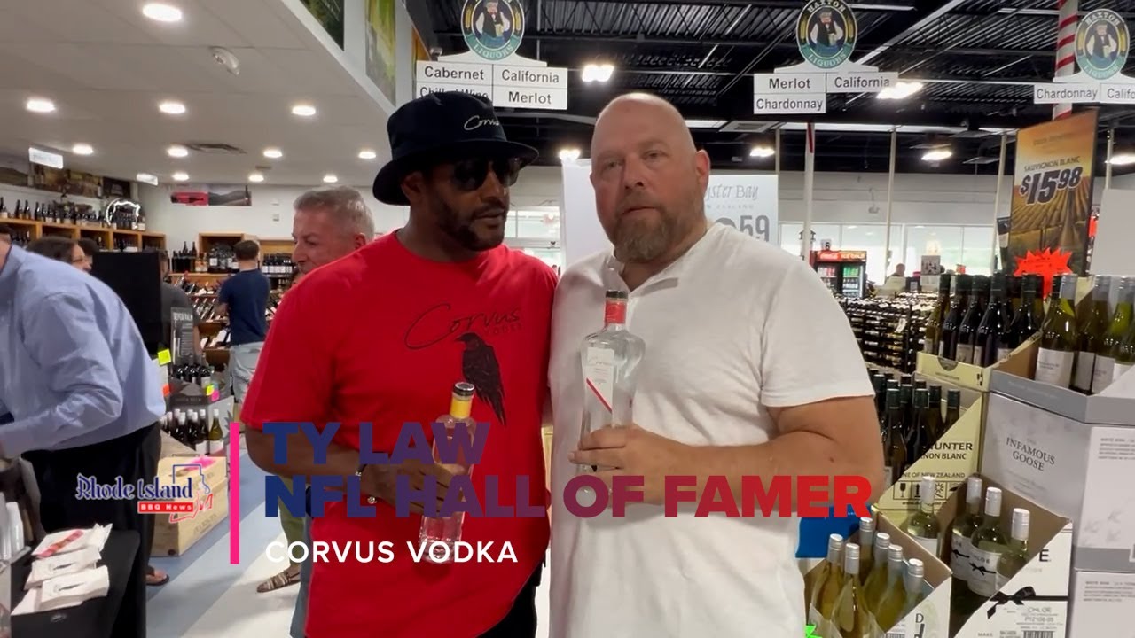 Ty Law's Interview with RI BBQ News About His Corvus Vodka - YouTube