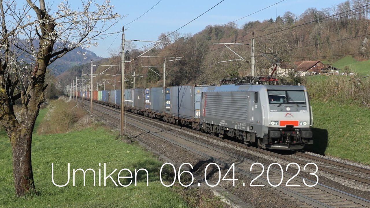 Trainspotting: rail traffic in Umiken (AG) - 06.04.2023 - YouTube