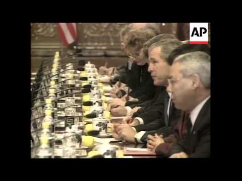 Bush meets Jiang plus joint presser - YouTube