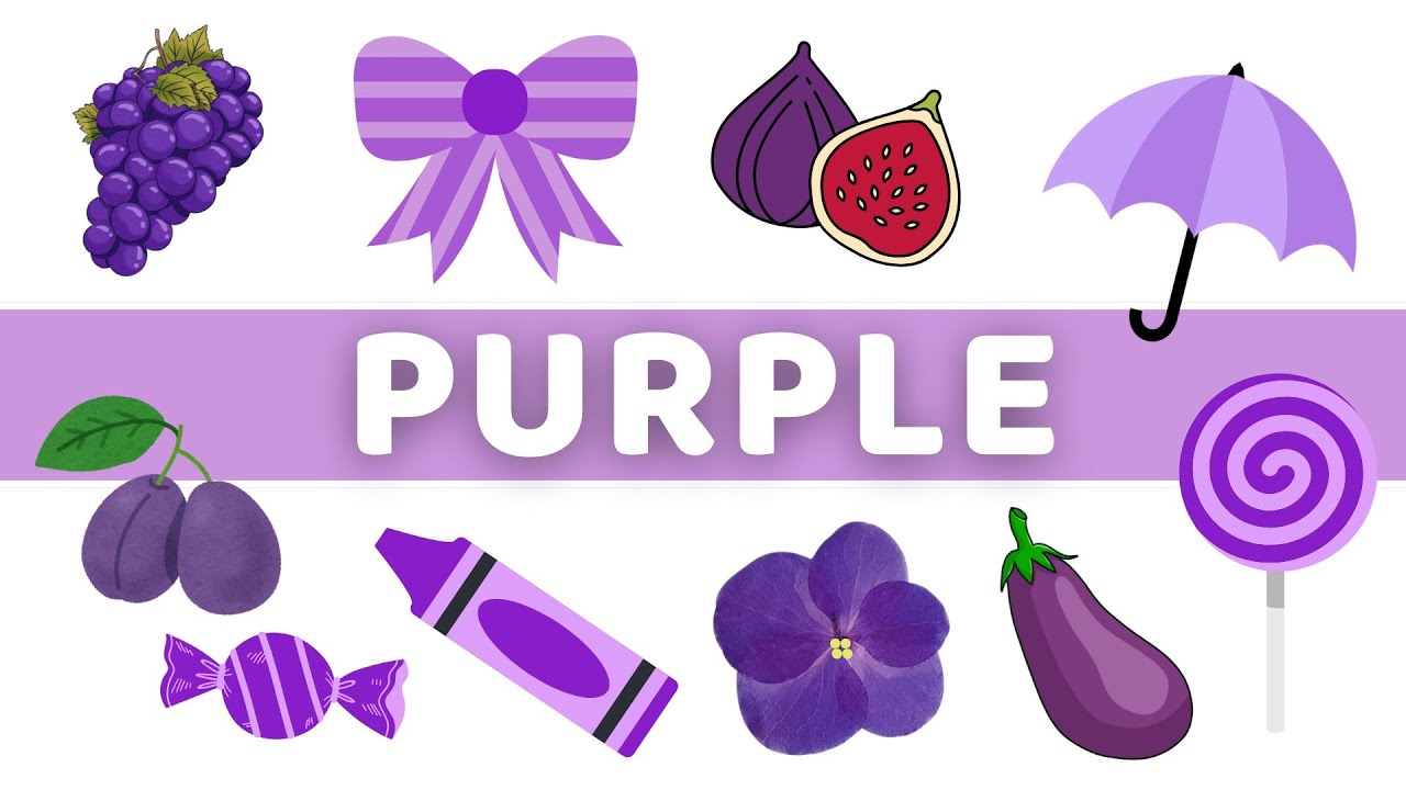 Learn Purple Things | Color Learning for Toddlers - YouTube