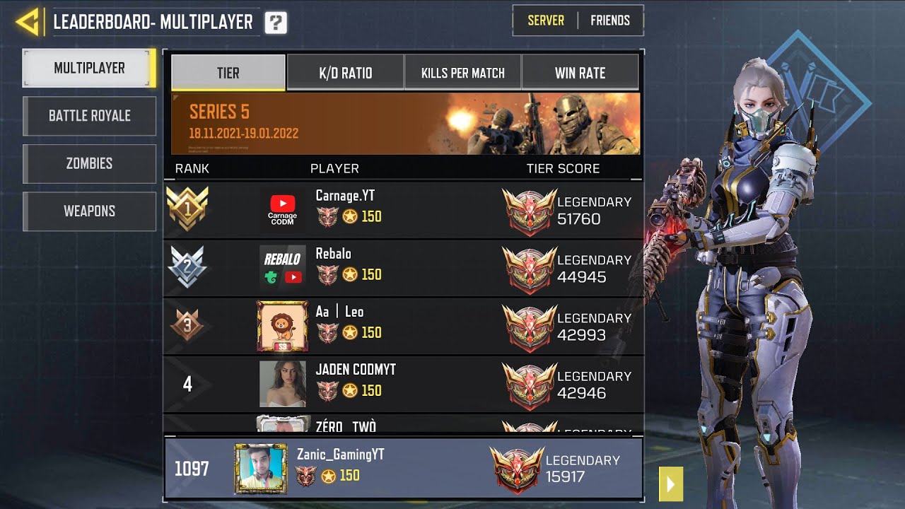 Codm MP Rank Top 1000 Leaderboard Pushing... - YouTube