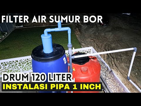Filter air sumur bor - Pipa instalasi ukuran 1 inch - YouTube