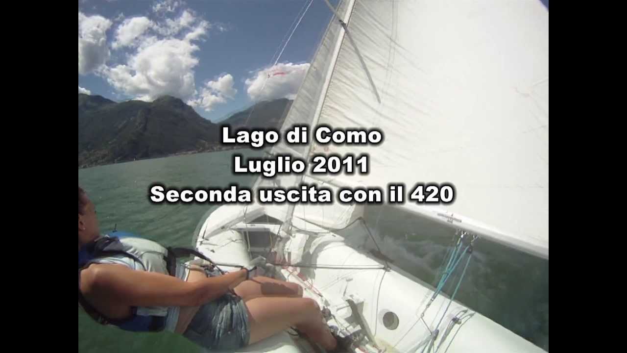 Lago di Como in barca a vela con deriva 420 - YouTube