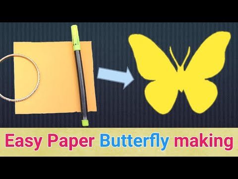how to make beautiful butterfly | Easy Paper Butterfly making ...