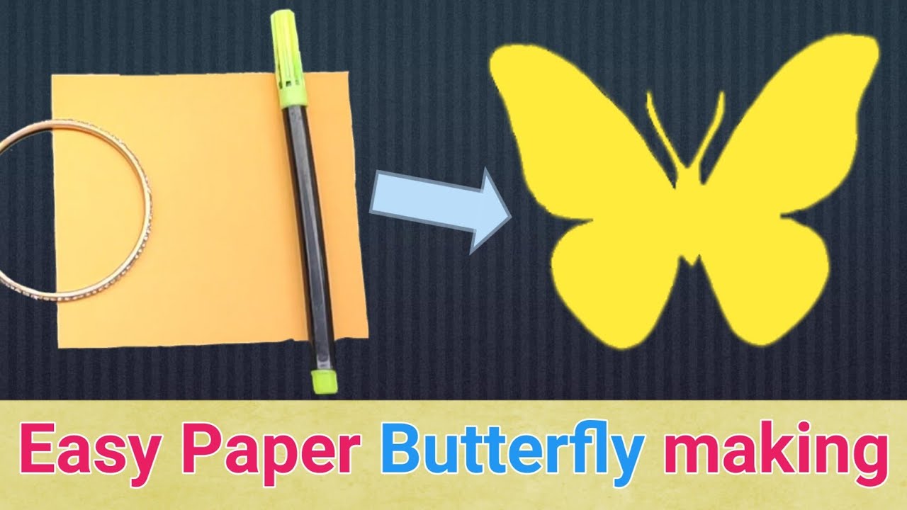 how to make beautiful butterfly | Easy Paper Butterfly making ...