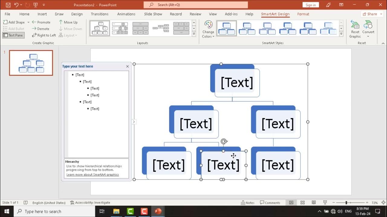 How to Make Hierarchy Chart In Power Point | PowerPoint Tricks - YouTube