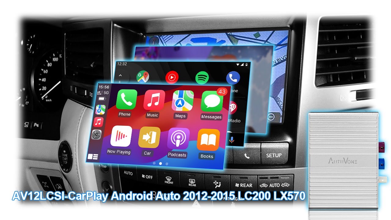 AutuVone Wireless CarPlay Android Auto LVDS Decoder Retrofit kit For ...