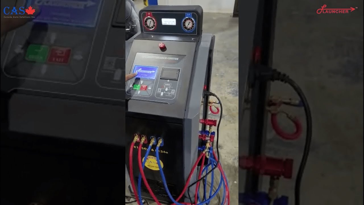 LAUNCHER LCH-AC950 DUAL A/C SERVICE MACHINE | CAS - YouTube