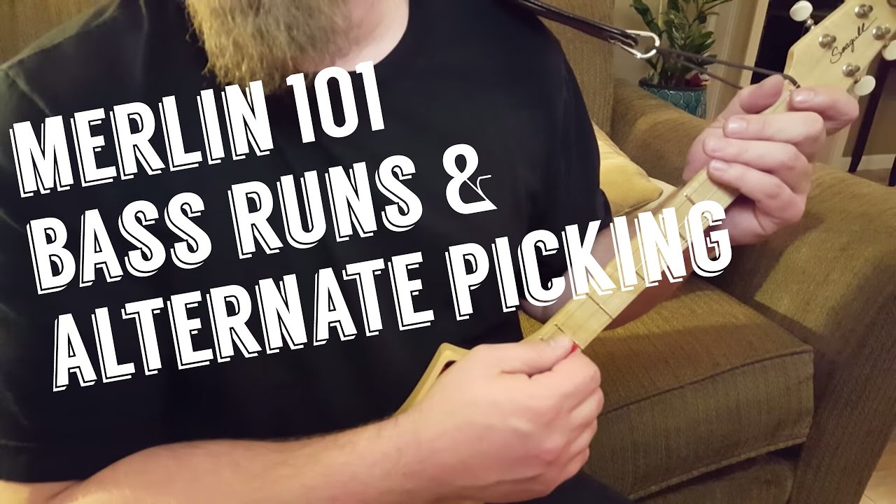 Seagull Merlin M4 101 - Bass Runs and Alternate Picking - YouTube
