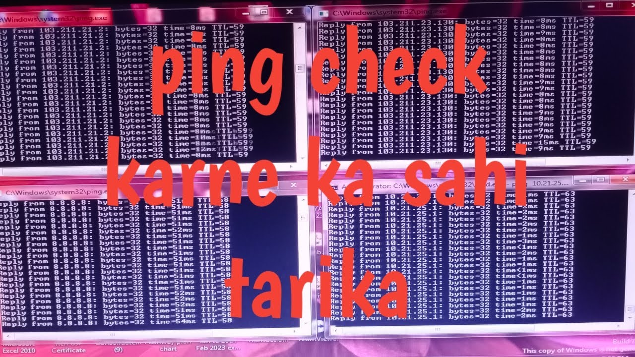 How to check ping In windows 7-8-9 Ping commands - YouTube