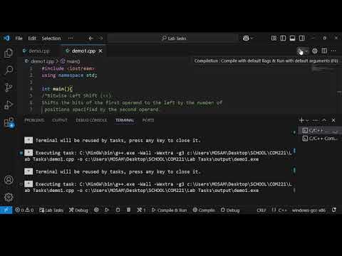Bitwise left and right shift operators - YouTube