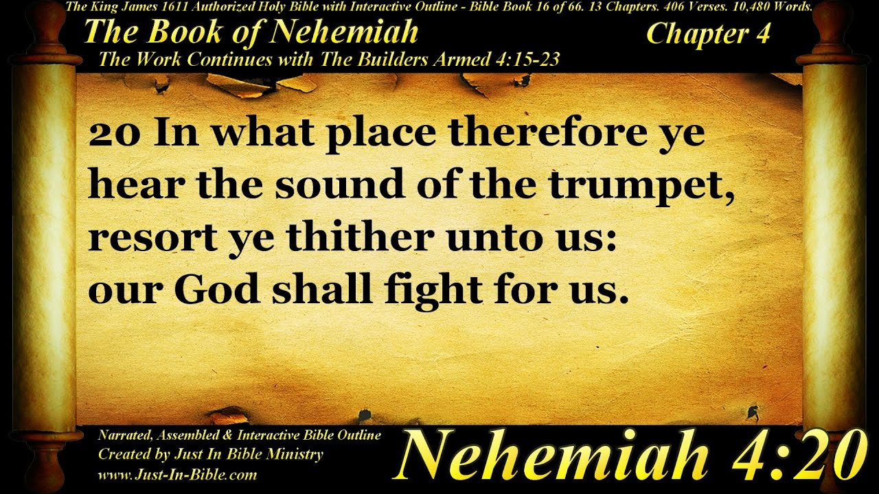 Bible Book #16 - Nehemiah Chapter 4 - The Holy Bible KJV Read Along ...