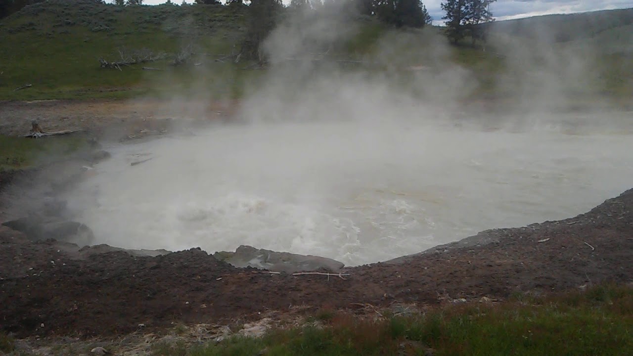 Mud Geyser Yellowstone - YouTube