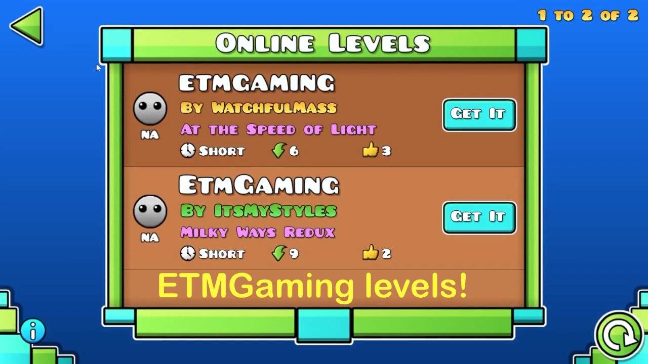 ETMGaming Levels! | Geometry Dash #8 - YouTube