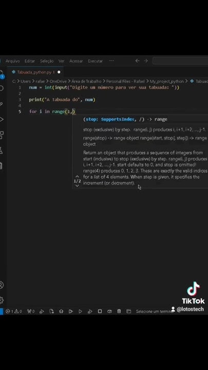Tabuada com Python #python #shorts - YouTube
