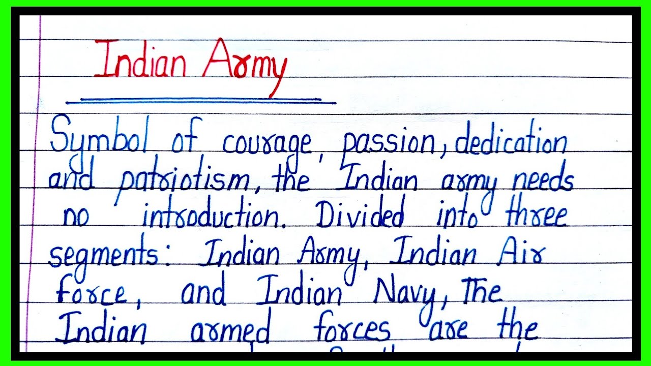 essay on Indian army in english/Indian army par nibandh/bhartiya Sena ...