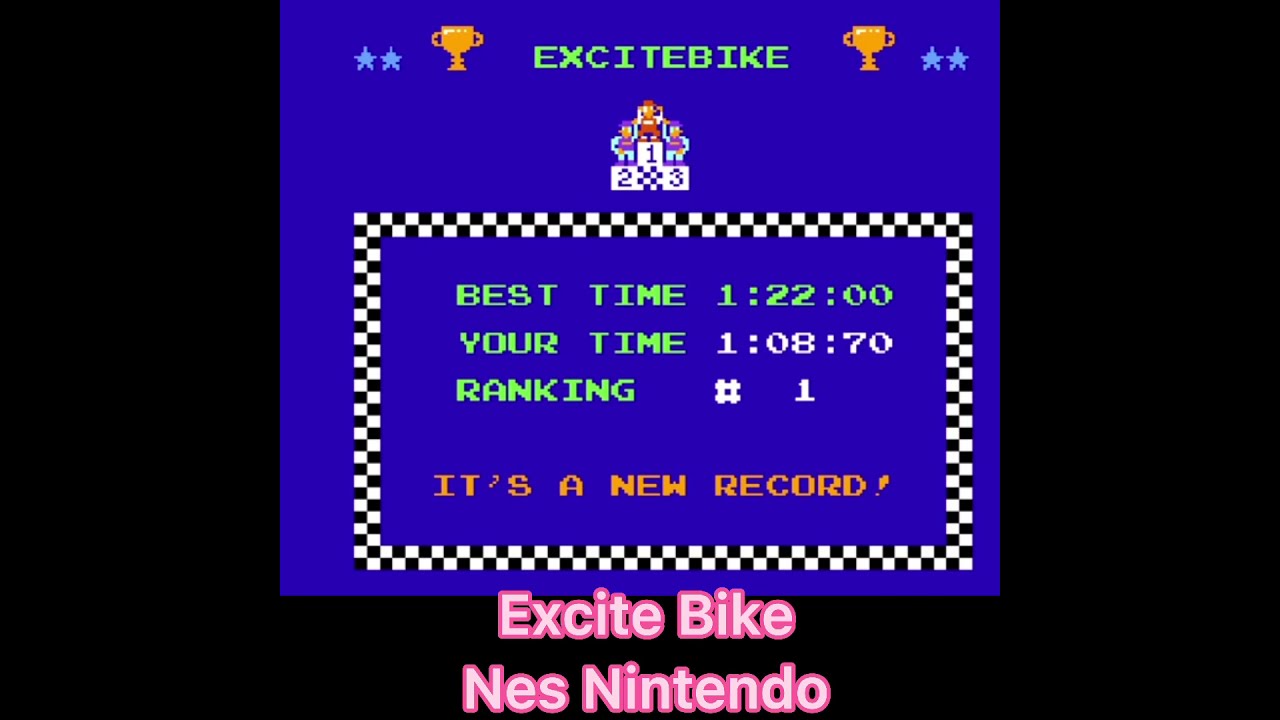 Excite Bike Nintendo Nes Game track 3 - YouTube