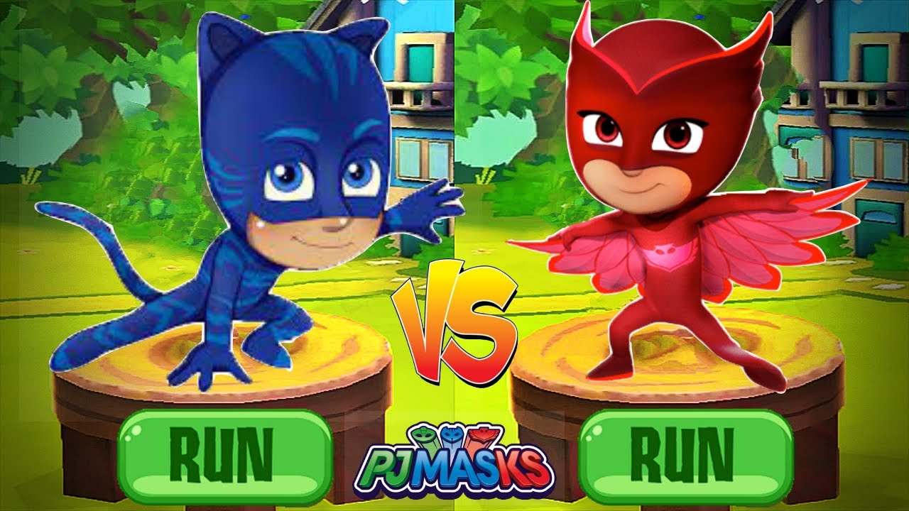 Tag with PJ Masks Catboy vs Owlette Runner Game - Run Gameplay - YouTube