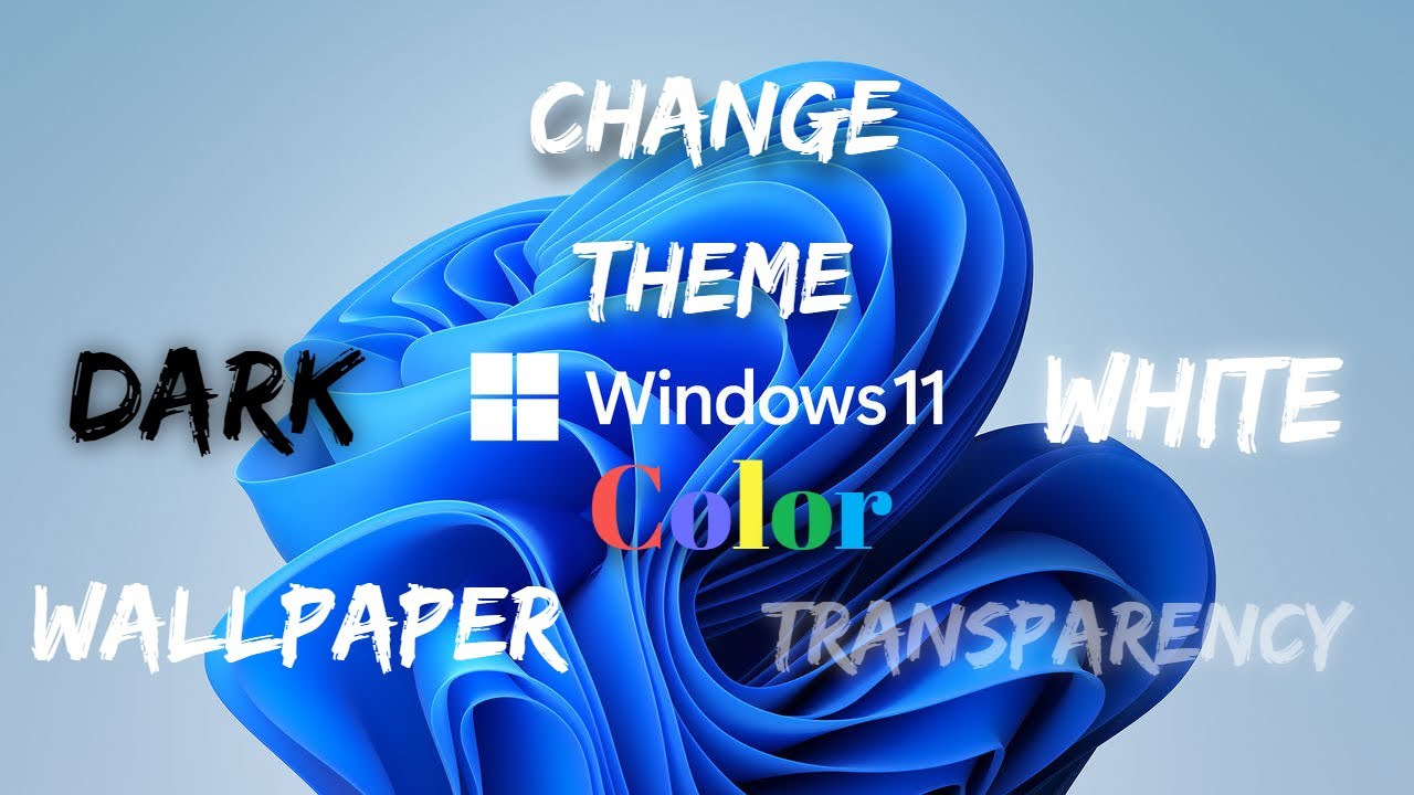 Windows 11 Change Themes, Background, Colors, Transparency - YouTube