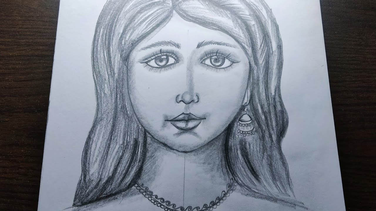 How To Draw A Girl Step By Step Pencil Sketch Drawing Youtube