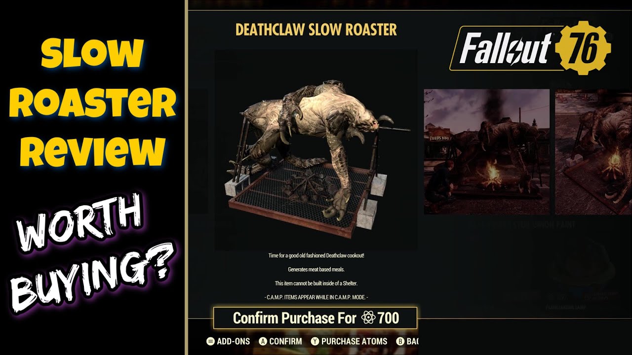 Fallout 76: Deathclaw Slow Roaster Review - YouTube