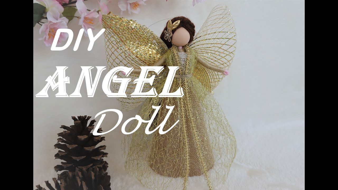 DIY How To Make An Angel Doll Tree Topper A Gold Angel Huong Harmon diy-how-to-make-an-angel-doll-tree-topper-a-gold-angel-huong-harmon