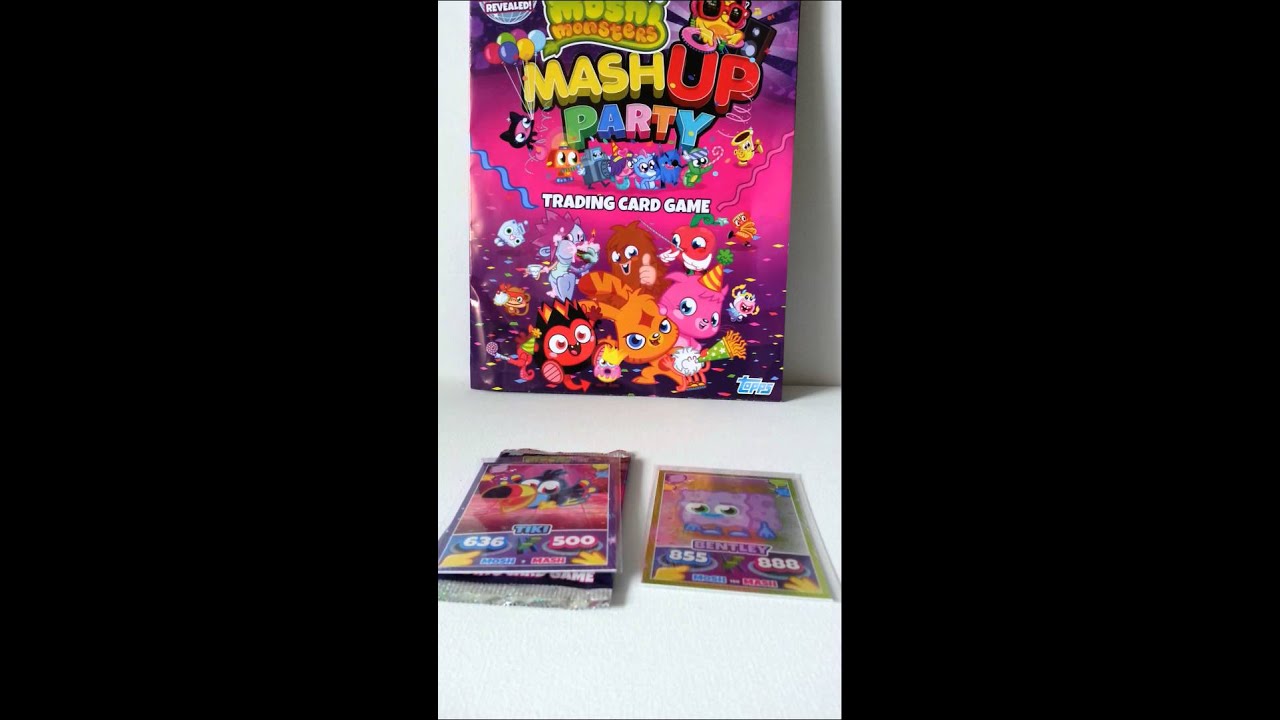 Moshi monsters mash up party trading cards review - YouTube